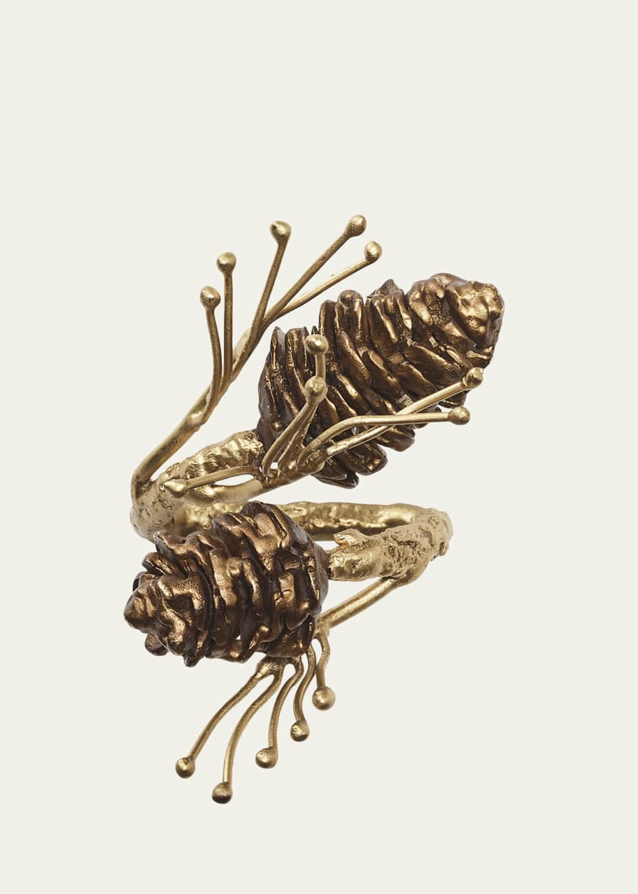 Kim Seybert Gilded Pine Napkin Ring - Bergdorf Goodman