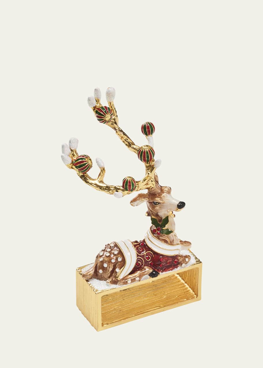 Kim Seybert Blitzen Christmas Napkin Rings, Set of 4 - Bergdorf Goodman