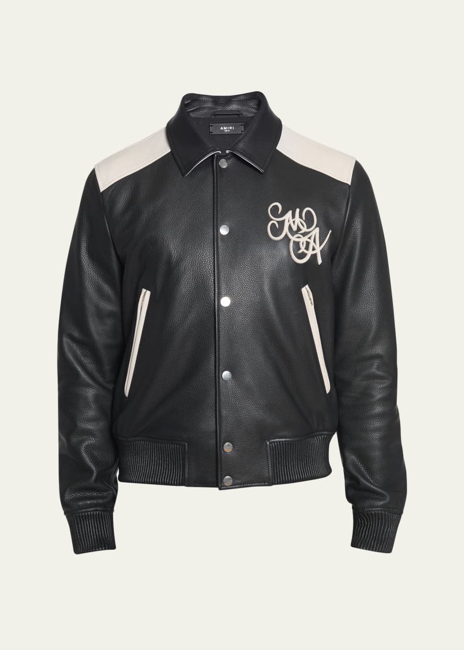 Amiri Men's MA Swirl Leather Jacket - Bergdorf Goodman
