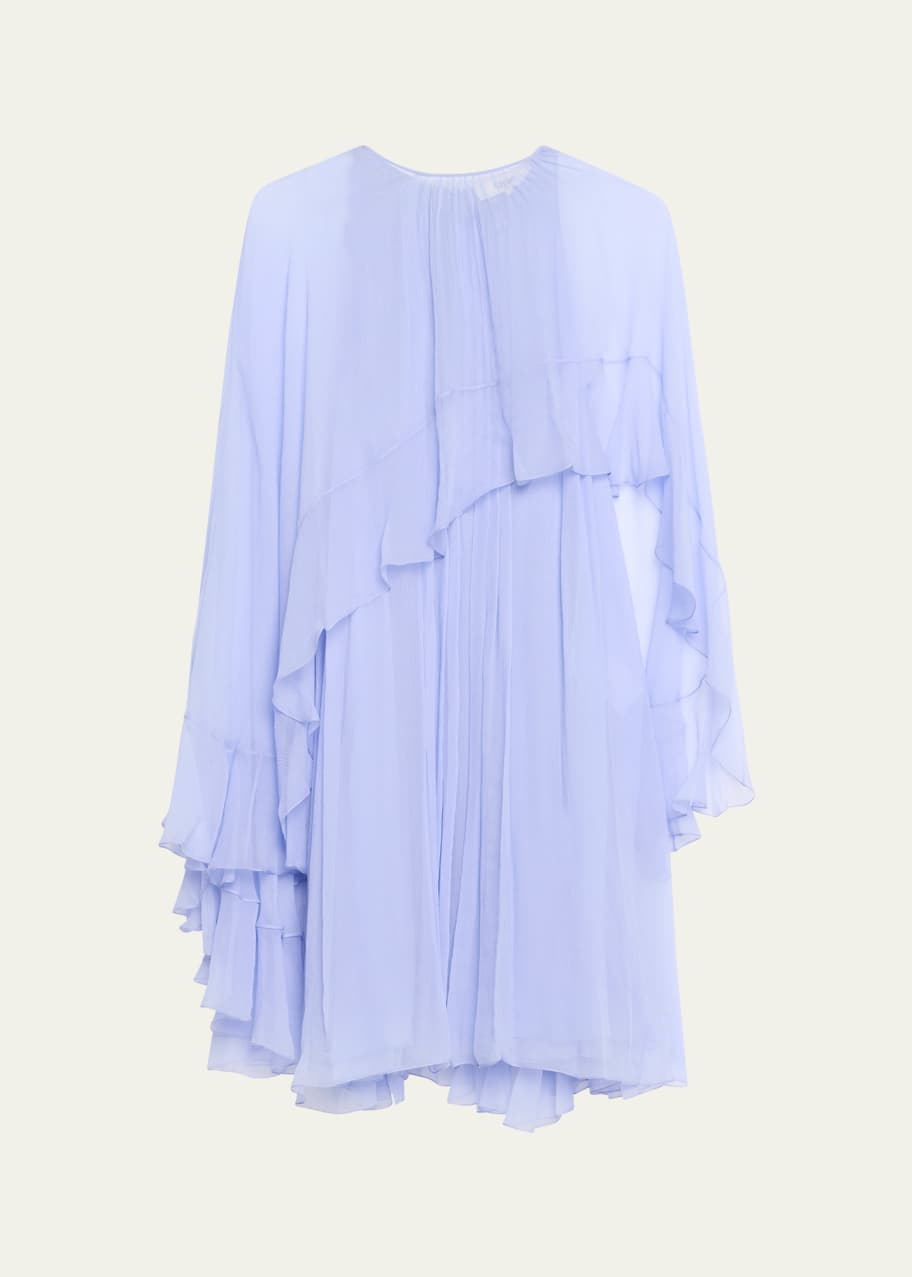 Chloe Ruffled Silk Mini Dress - Bergdorf Goodman