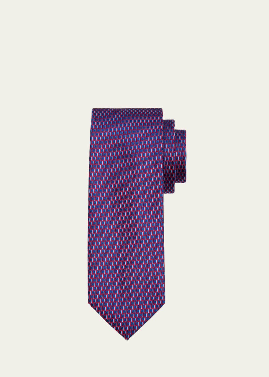 Charvet Men's Zigzag Woven Silk Tie - Bergdorf Goodman Charvet Men's Zigzag Woven Silk Tie - Bergdorf Goodman