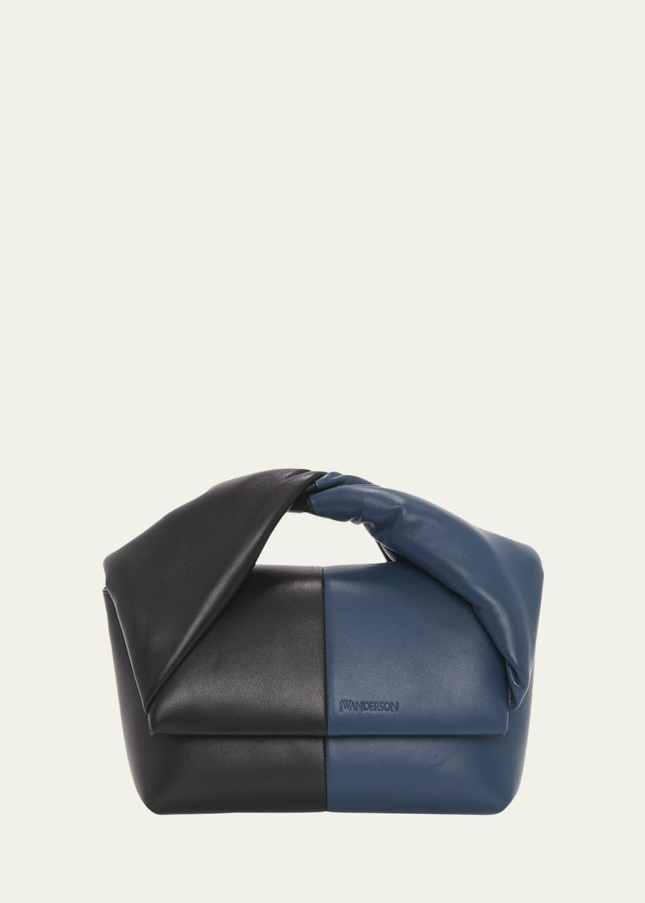 JW Anderson Twister Midi Bicolor Leather Top-Handle Bag - Bergdorf Goodman