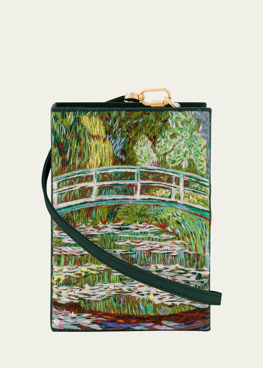 Olympia Le-Tan Bridge Over a Pond of Water Lillies Monet Book Clutch ...