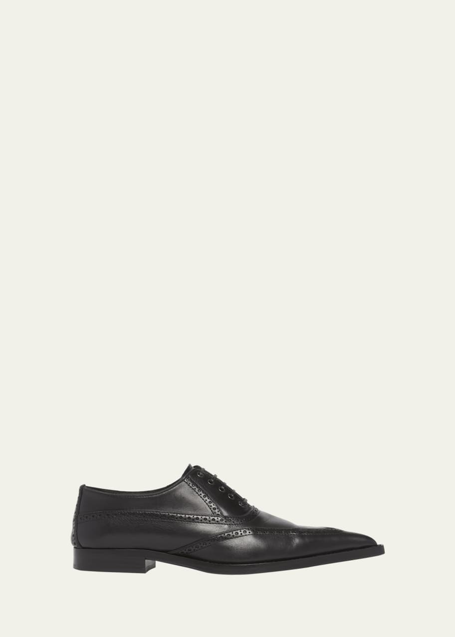 McQueen Men's Birdee Leather Point-Toe Loafers - Bergdorf Goodman