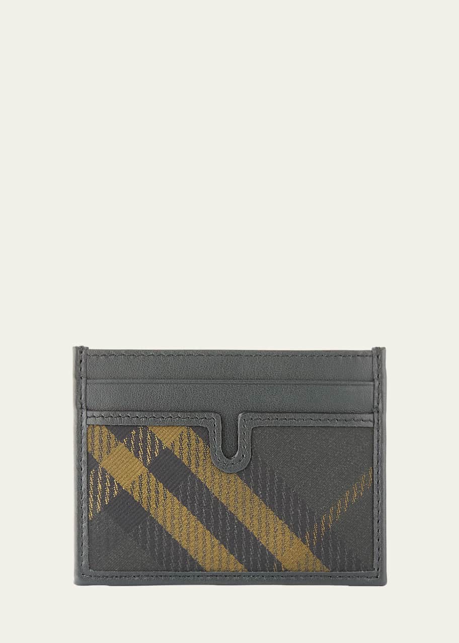 Burberry Men's Sandon Check Card Case - Bergdorf Goodman