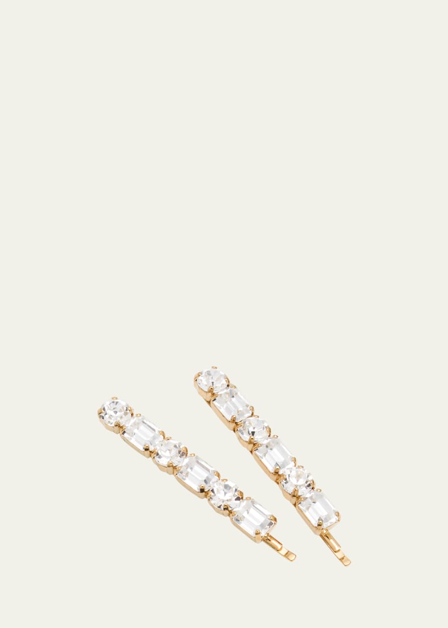 L. Erickson Giselle Crystal Bobby Pins, Set of 2 - Bergdorf Goodman
