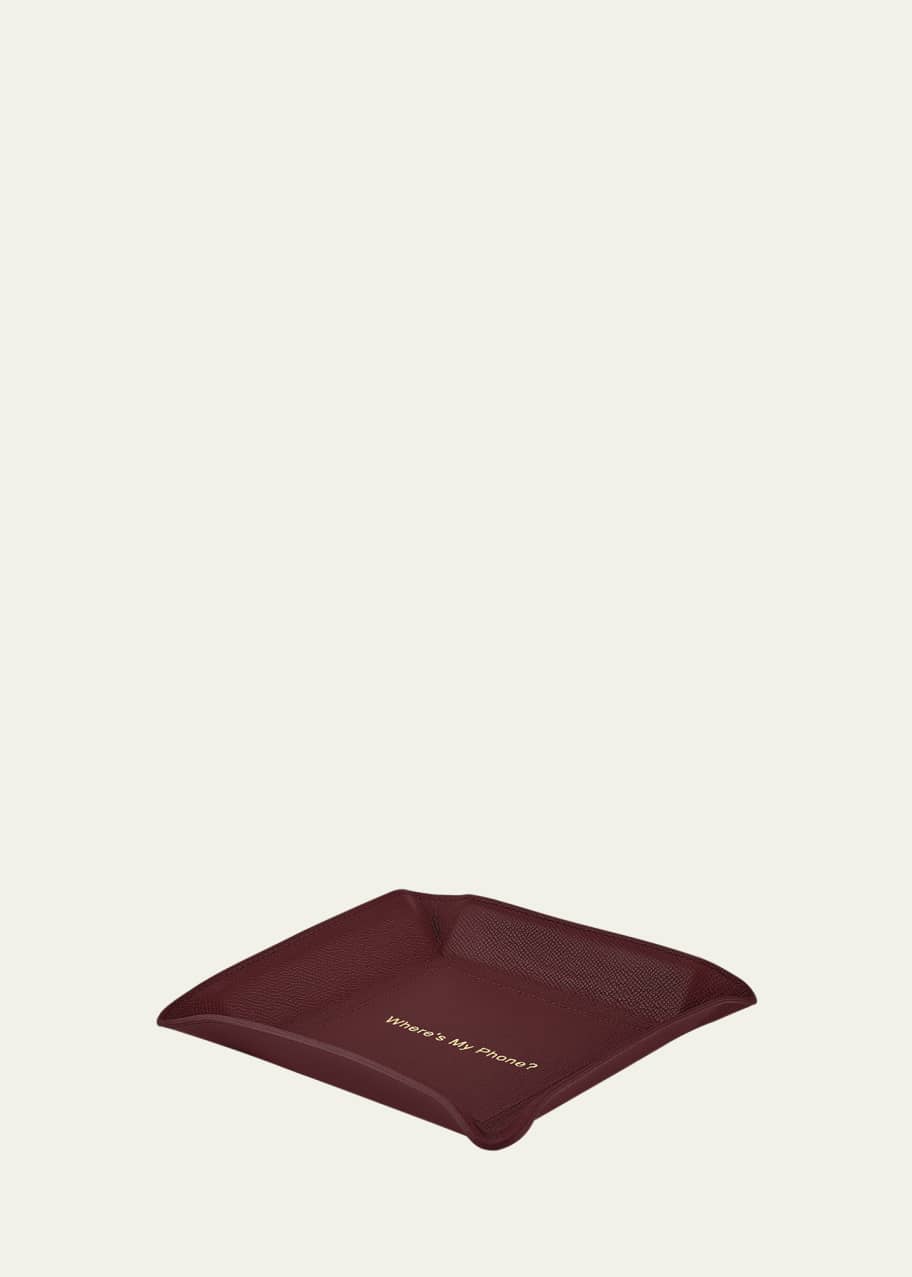Graphic Image "Where's My Phone?" Leather Valet Tray - Bergdorf Goodman