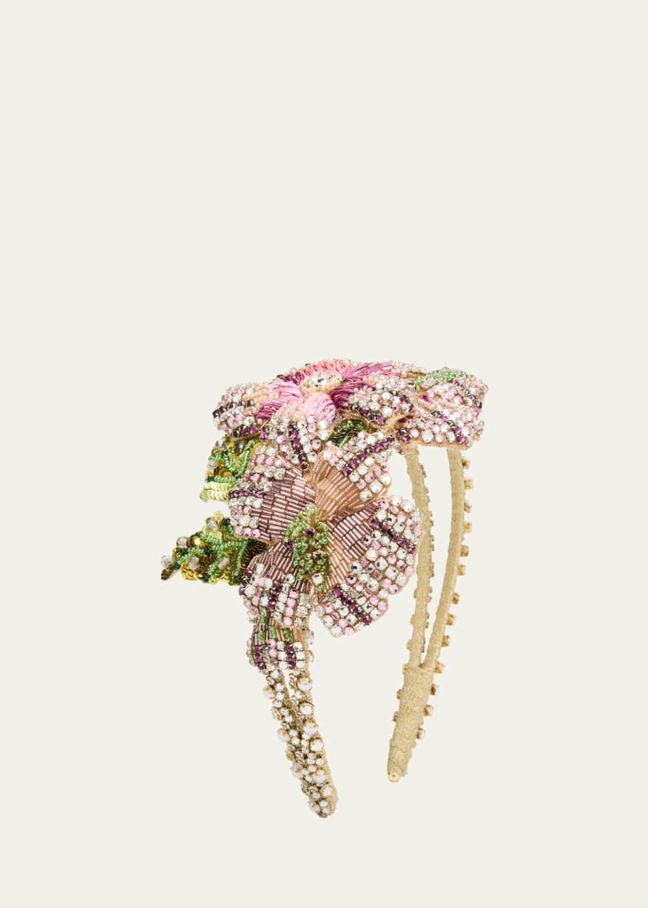 Jennifer Behr Wilder Bead and Crystal Headband - Bergdorf Goodman