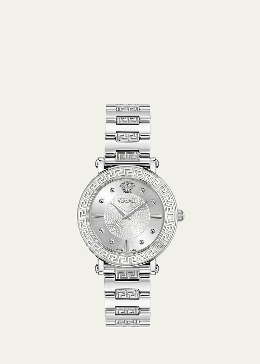 Versace 35mm Greca Sphere Watch with Bracelet Strap, Stainless Steel ...
