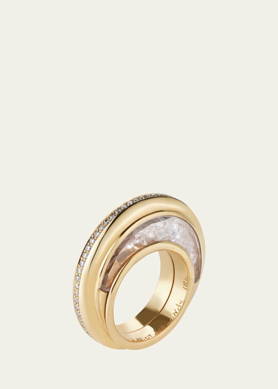 Moritz Glik 18K Yellow Gold Artemis Diamond Kaleidoscope Shaker Ring ...