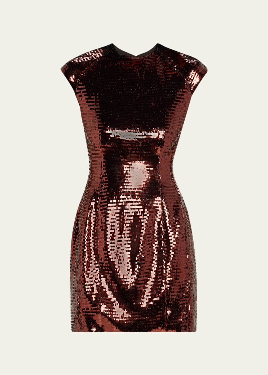 Toccin Kristen Sequined Shard Sculpted Dress - Bergdorf Goodman