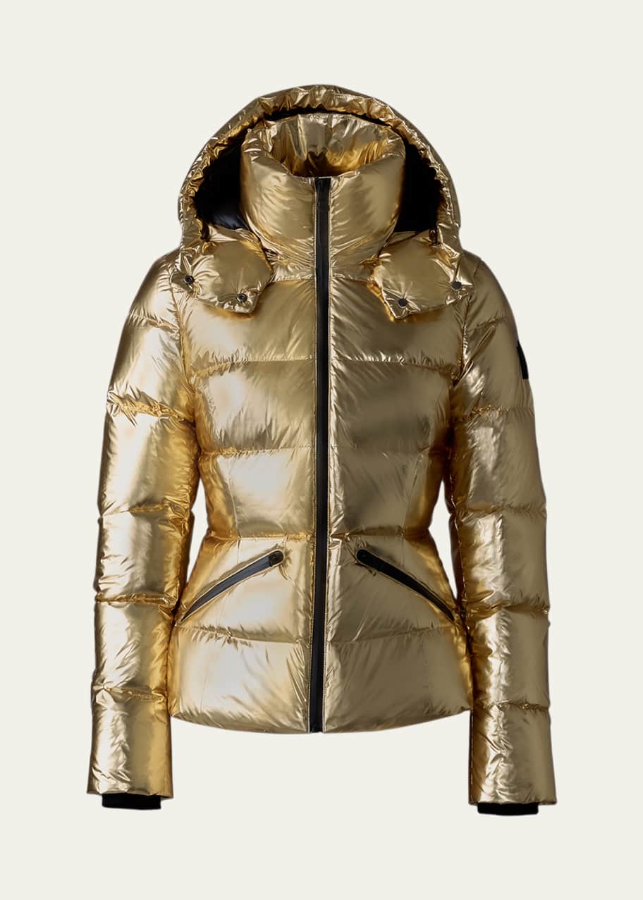 Mackage Madalyn Metallic Down Puffer Jacket with Hood - Bergdorf Goodman