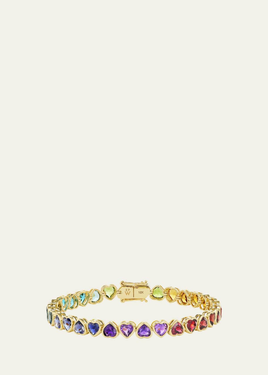 Emily P. Wheeler I Heart Rainbow Semi-Precious Tennis Bracelet in 18K ...