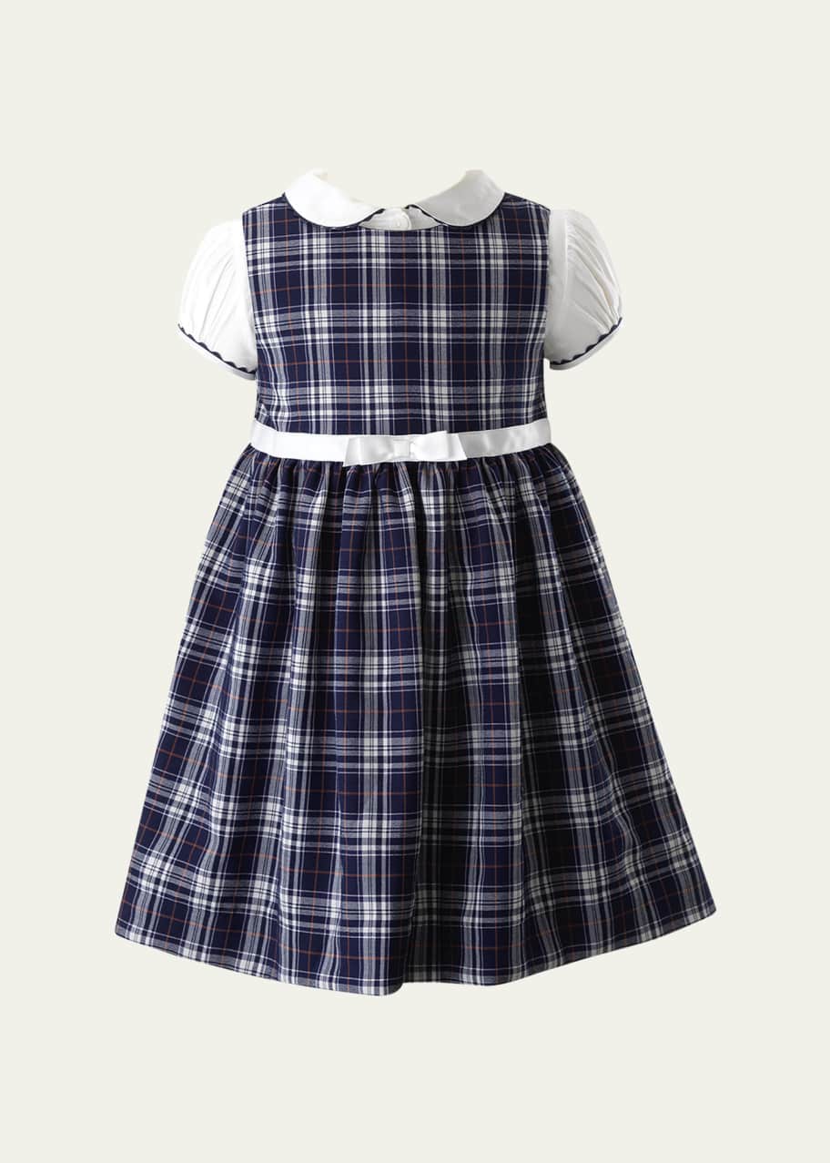 Rachel Riley Girl's Check-Print Pinafore Set, Size 2-10 - Bergdorf Goodman