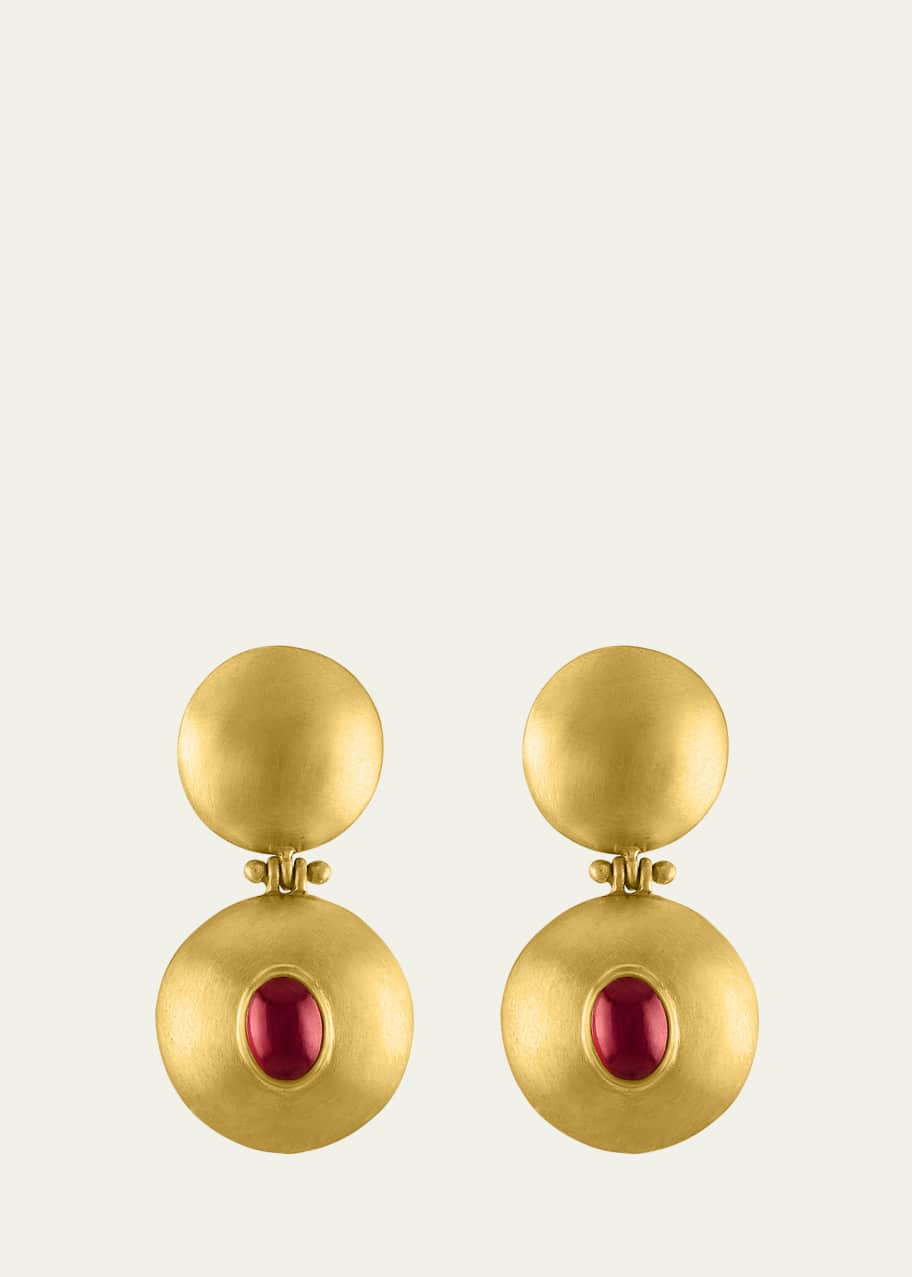 Prounis Jewelry Ruby Double Dome Bulla Earring - Bergdorf Goodman