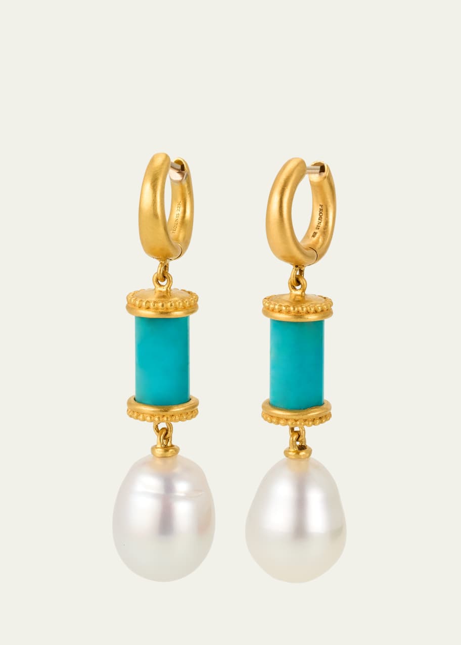 Prounis Jewelry Short Laurel Tropaion Turquoise Earrings - Bergdorf Goodman