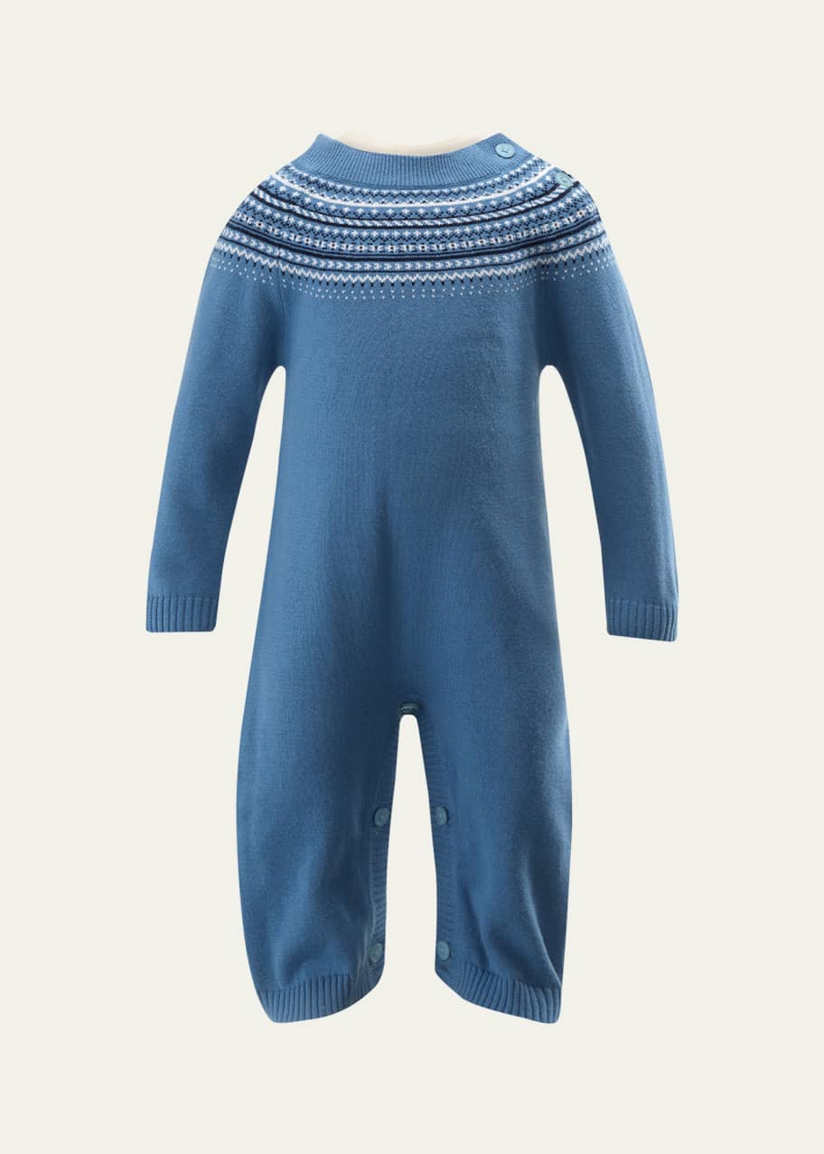 Rachel Riley Boy's Fairisle-Trim Knit Playsuit, Size 3M-24M - Bergdorf ...