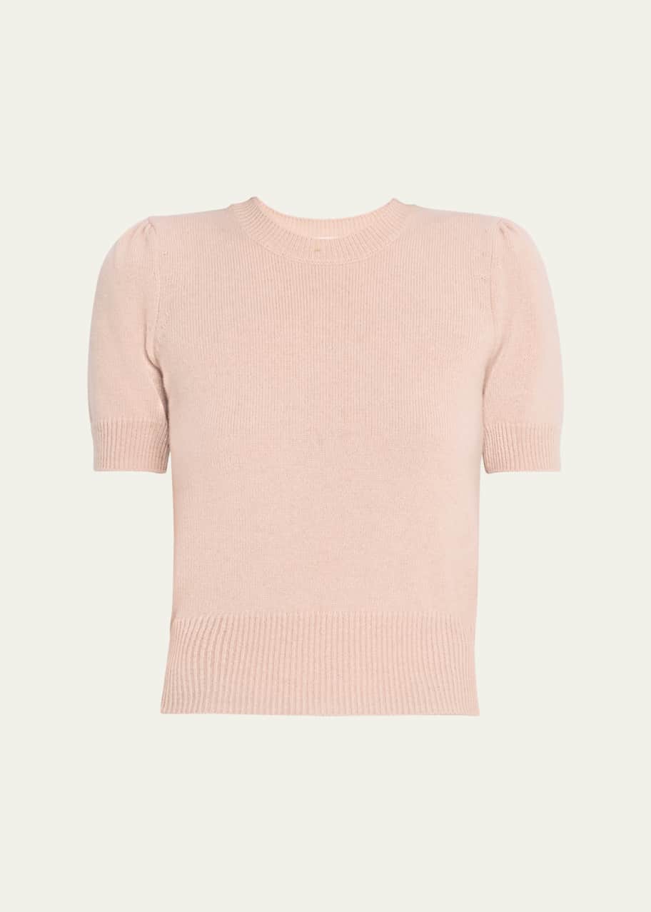 FRAME Short-Sleeve Cashmere Sweater - Bergdorf Goodman