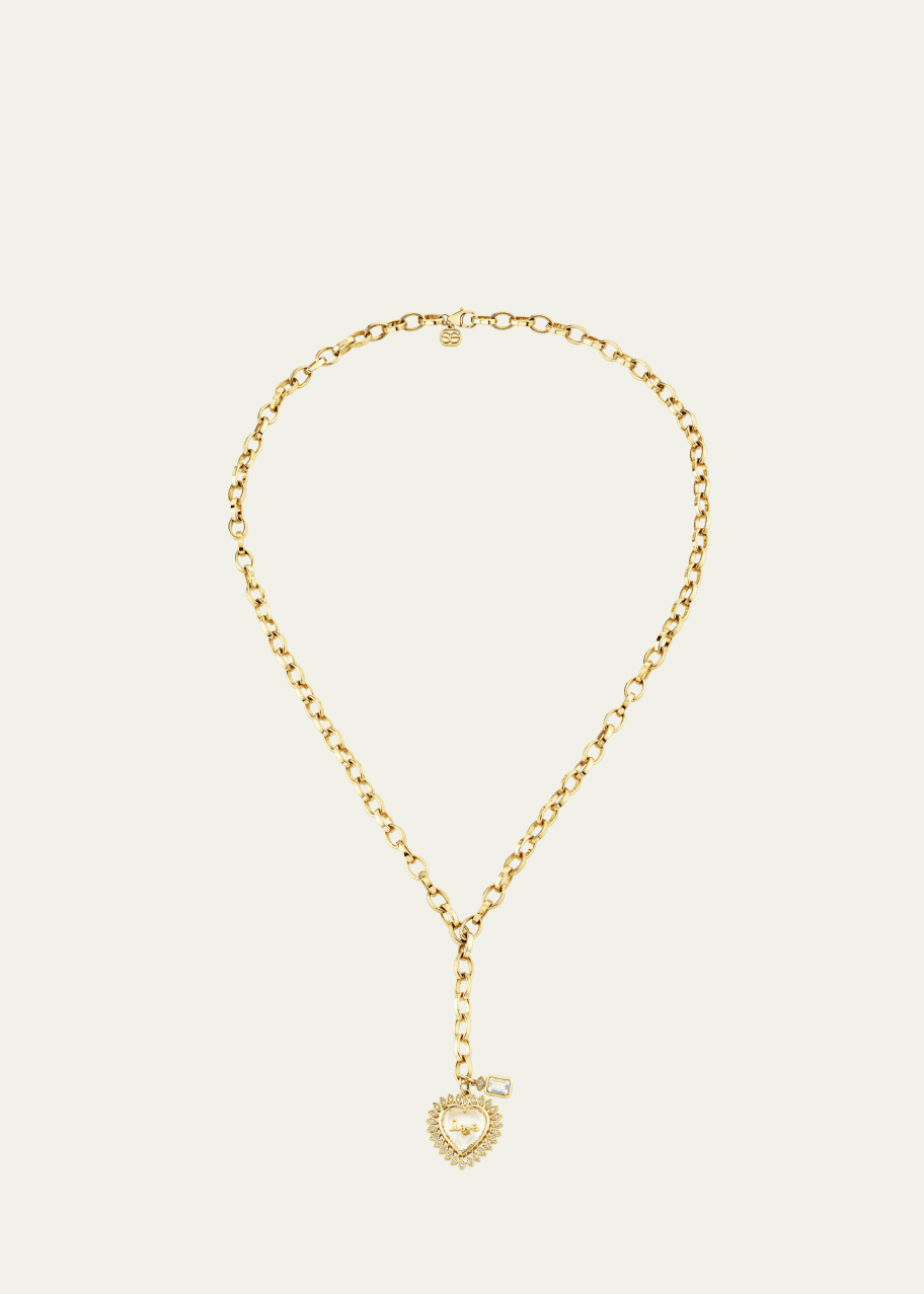 Sydney Evan Love Quartz Marquis Eye Heart Lariat Necklace - Bergdorf ...