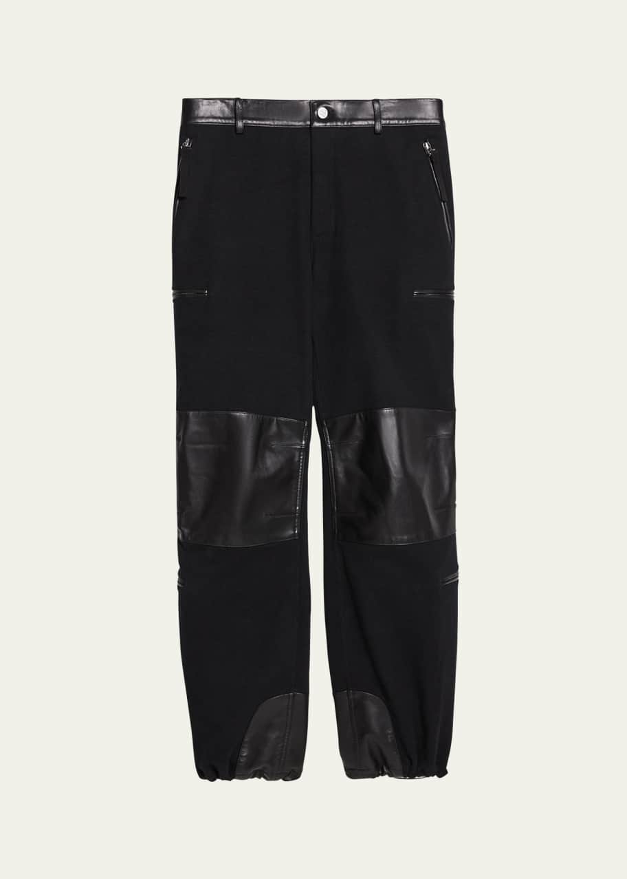 Helmut Lang Men's Work Pants with Leather Patches - Bergdorf Goodman