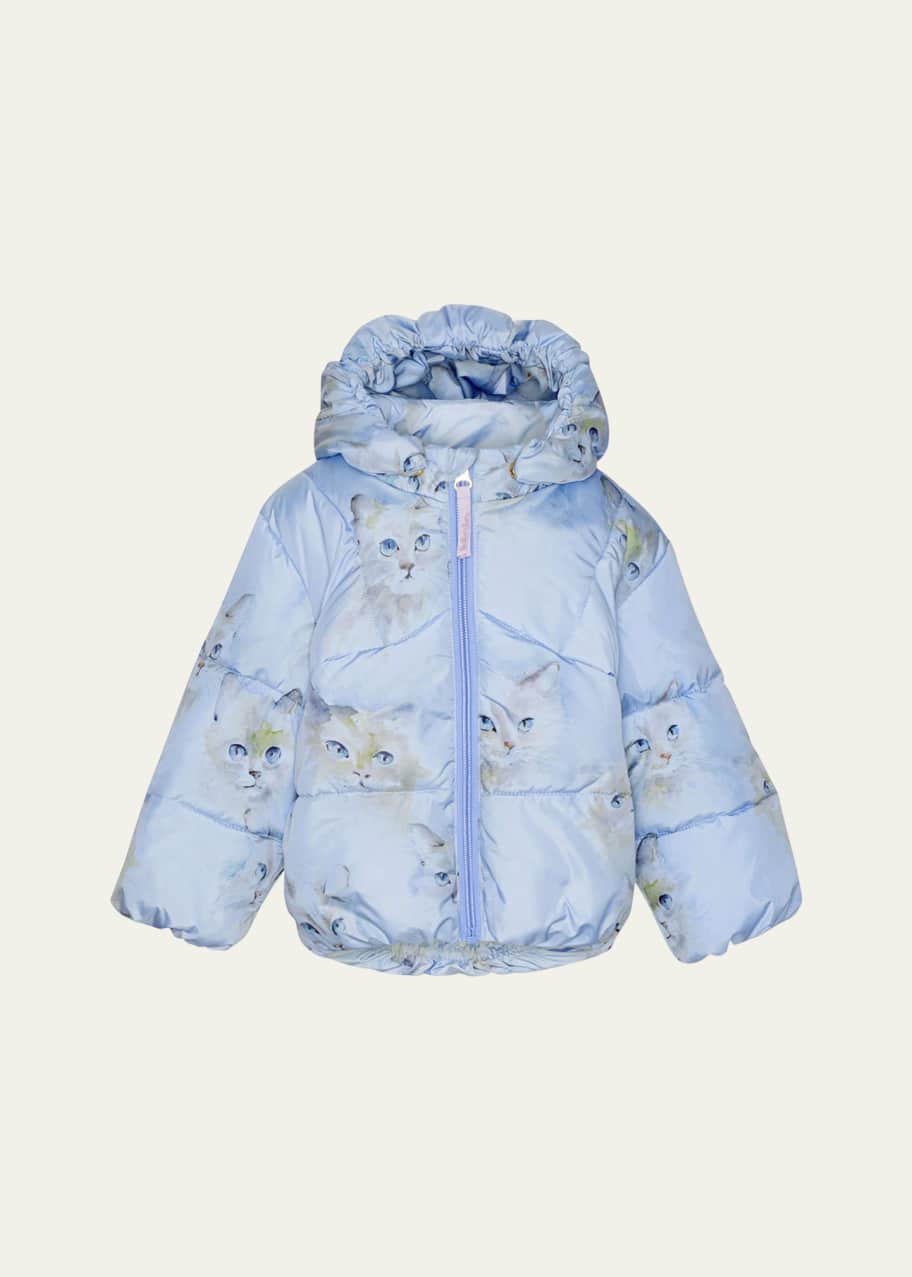 Molo Girl's Harpo Cat-Print Puffer Jacket, Size 18M-4 - Bergdorf Goodman