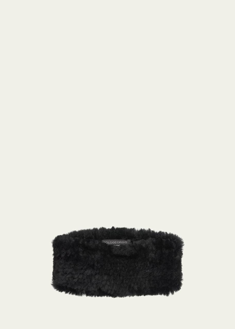 Pologeorgis Knitted Dyed Shearling Headband - Bergdorf Goodman
