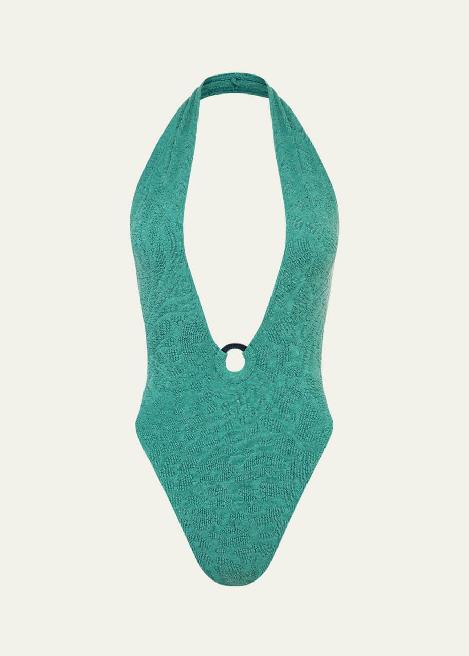 bond-eye swim Ring Tatiana Halter One-Piece Swimsuit - Bergdorf Goodman