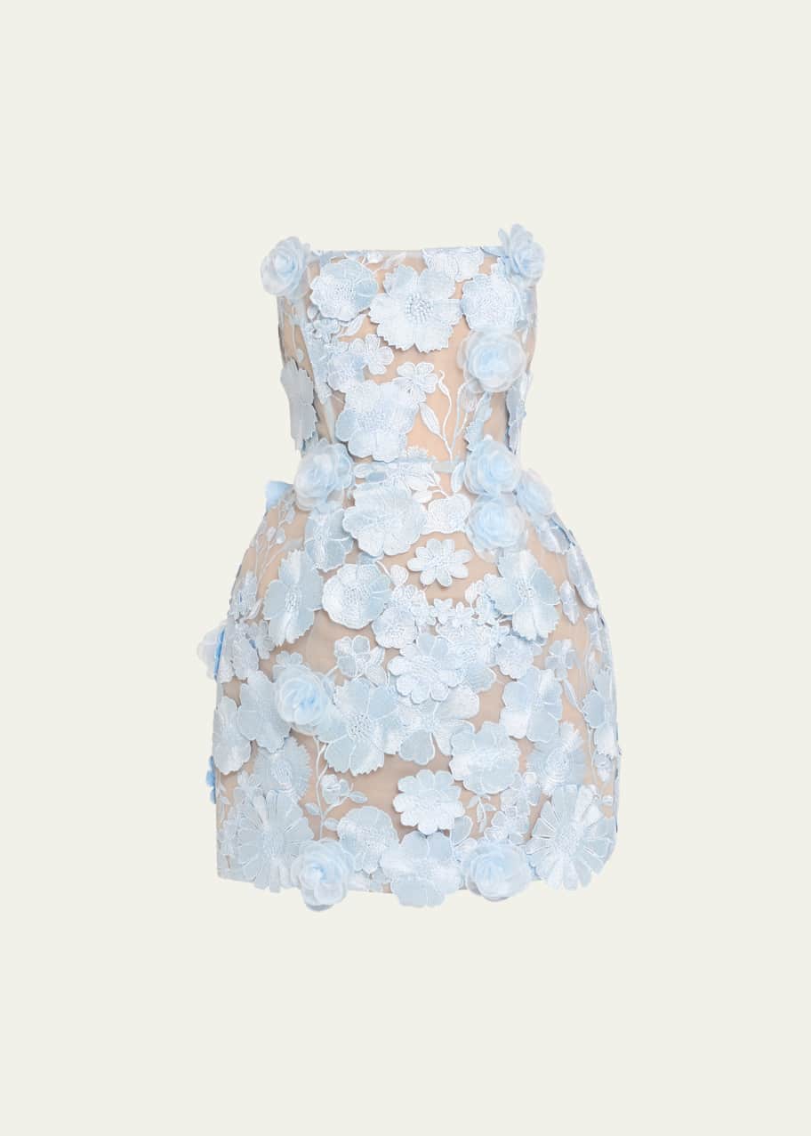 Bronx Banco Bouquet Maraya Floral Applique Mini Dress - Bergdorf Goodman