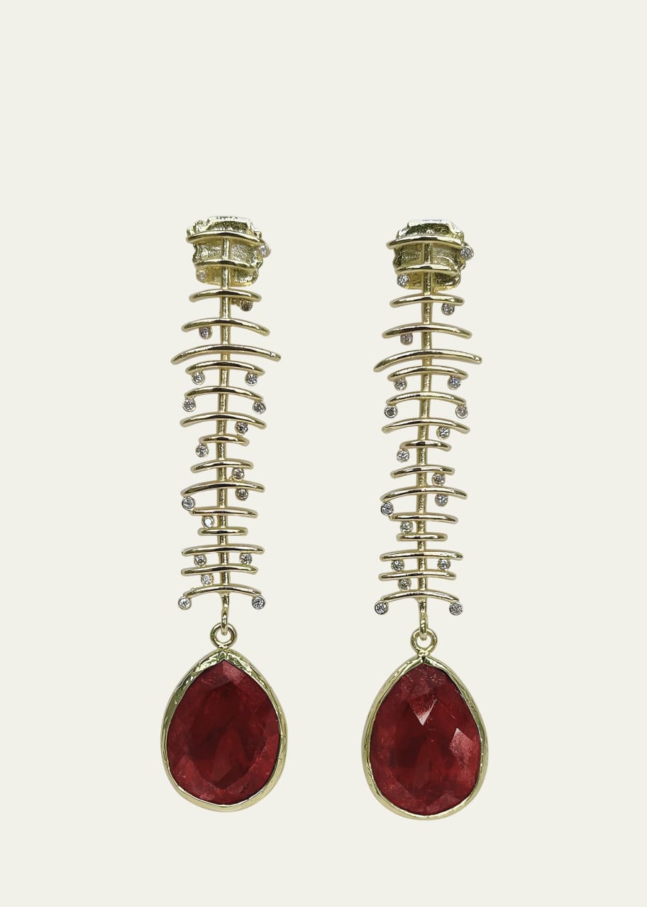 V.BELLAN Spine Earrings with Agate - Bergdorf Goodman