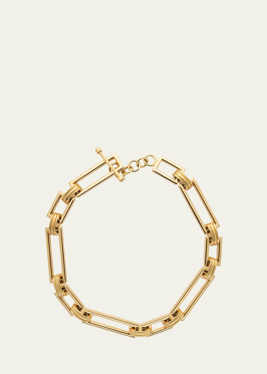 AZLEE 18K Yellow Gold Deco Link Bracelet - Bergdorf Goodman