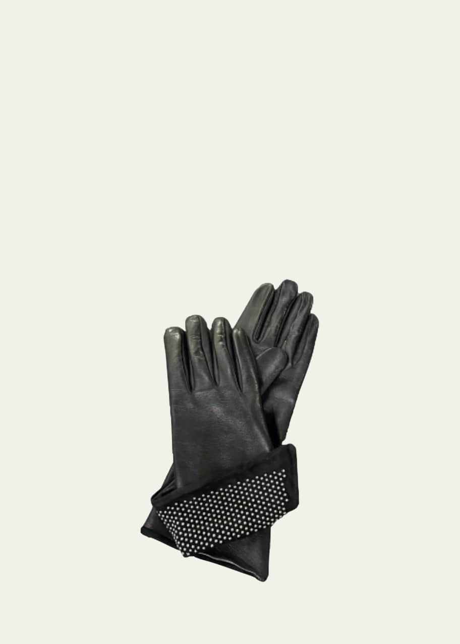Paula Rowan Ronnie Studded Leather Gloves - Bergdorf Goodman