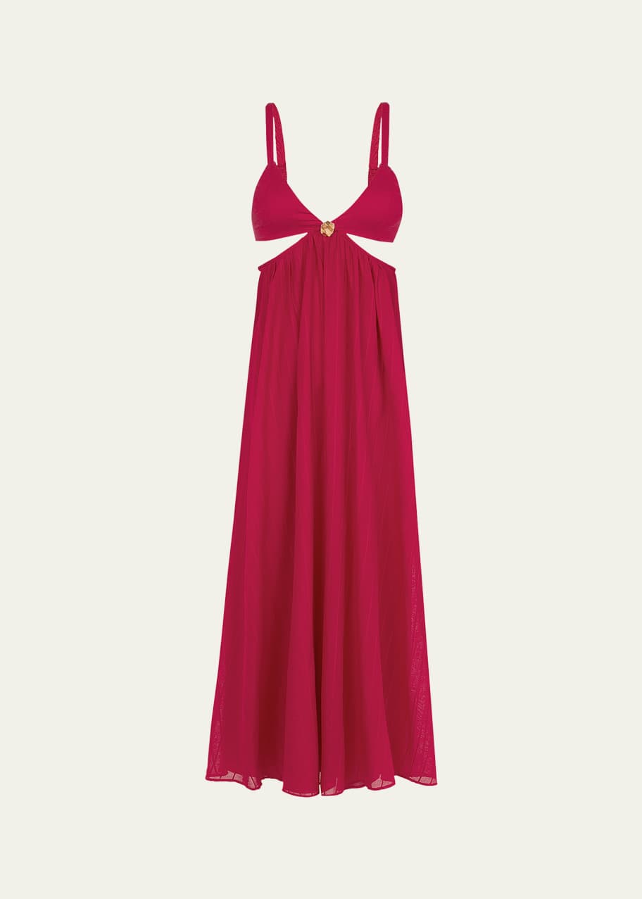Vix Solid Alissa Cutout Maxi Dress - Bergdorf Goodman