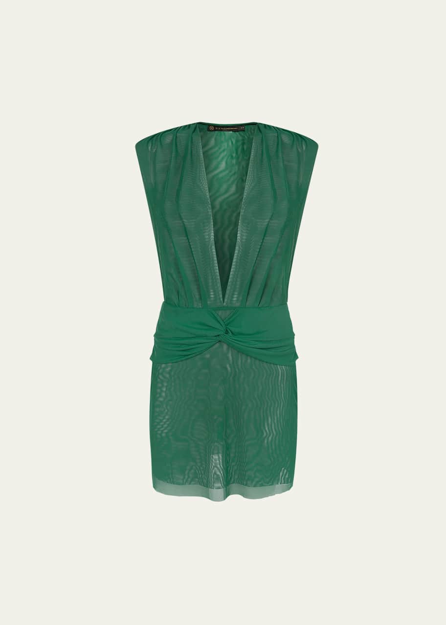 Vix Solid Cindy Sheer Sun Dress Coverup - Bergdorf Goodman