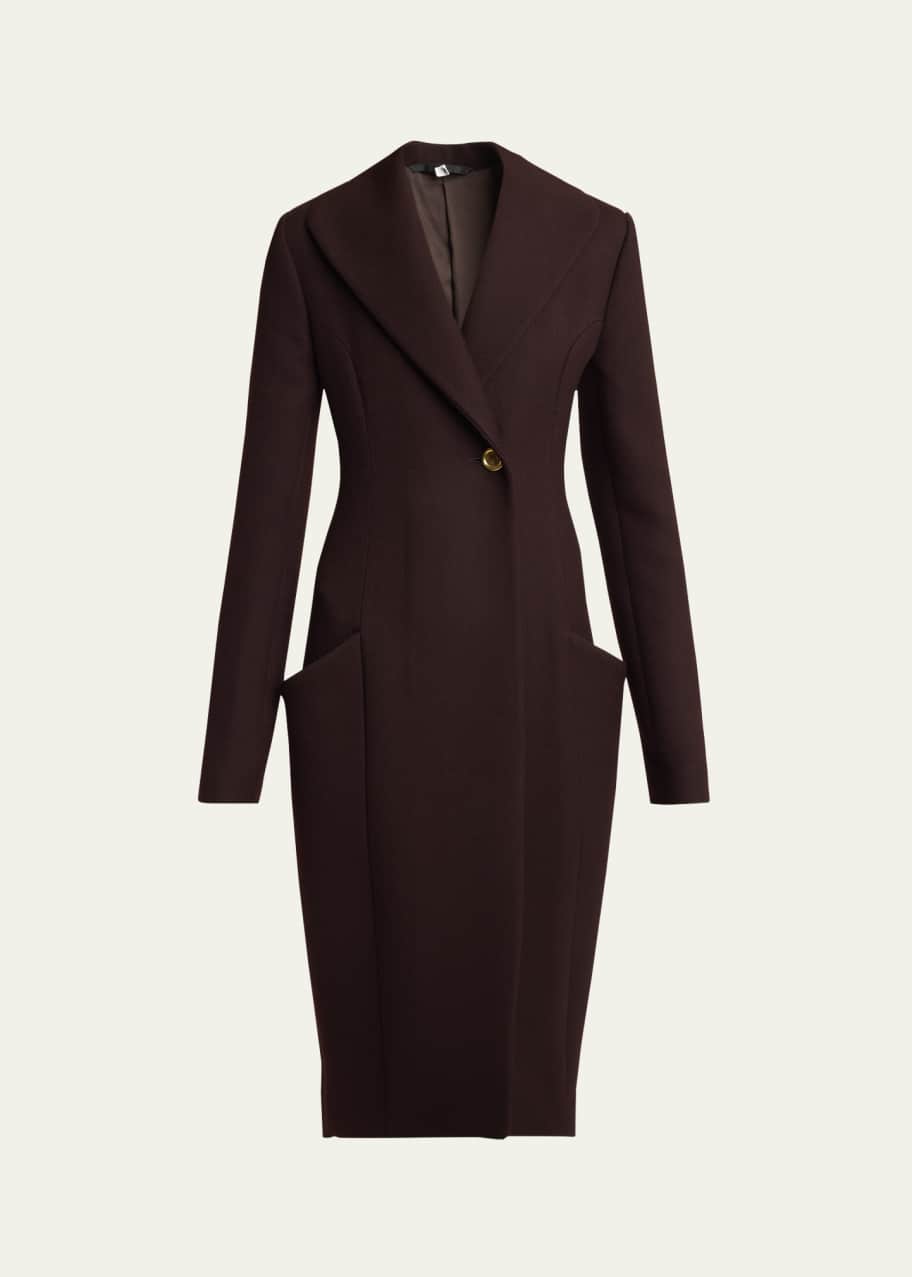 Givenchy Tailored One-Button Wool Coat - Bergdorf Goodman
