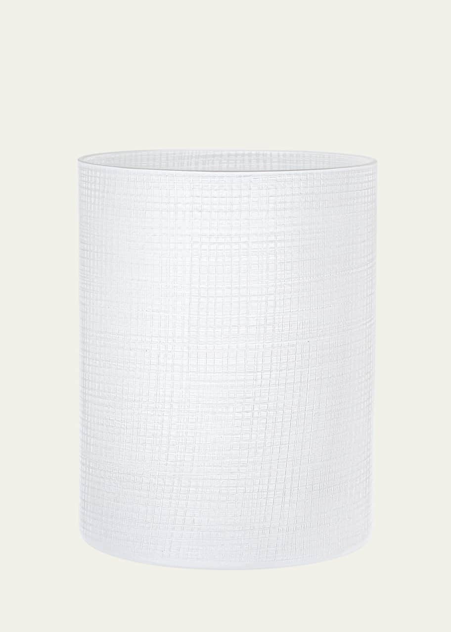 Labrazel Cambric Glass Wastebasket, White Enamel - Bergdorf Goodman