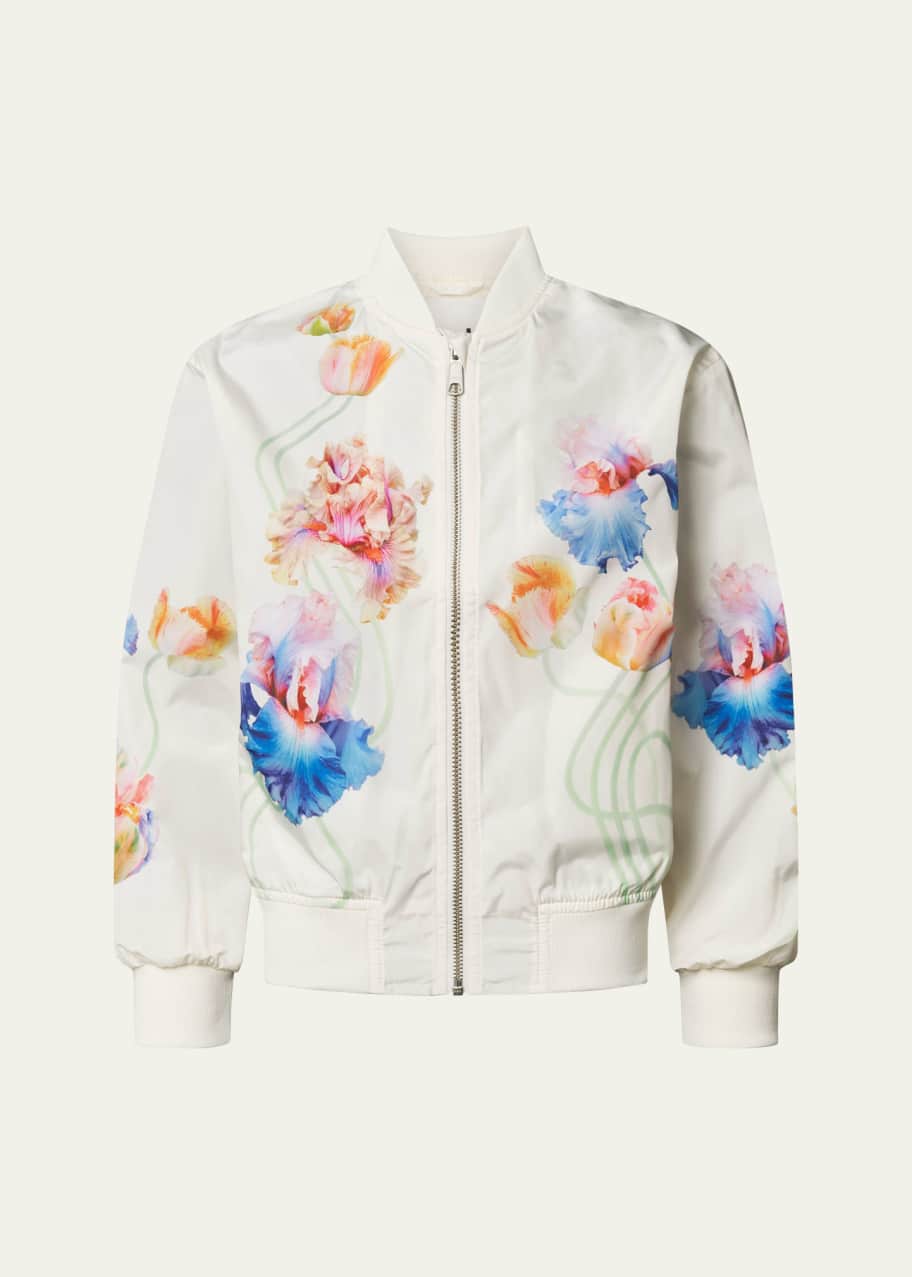 Molo Girl's Haliva Floral-Print Jacket, Size 4-6 - Bergdorf Goodman