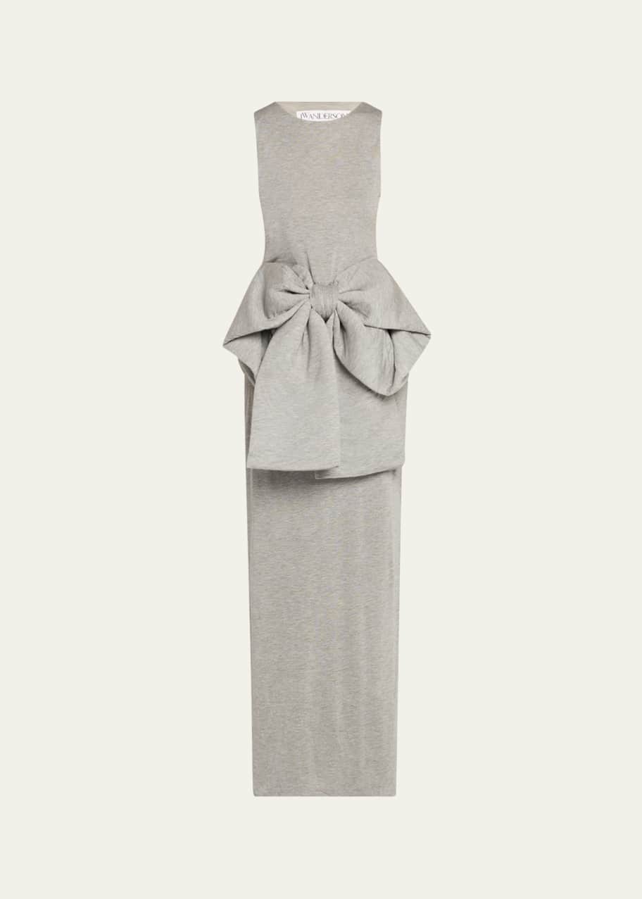 JW Anderson Long Oversized Bow Sleeveless Cashmere Dress - Bergdorf Goodman
