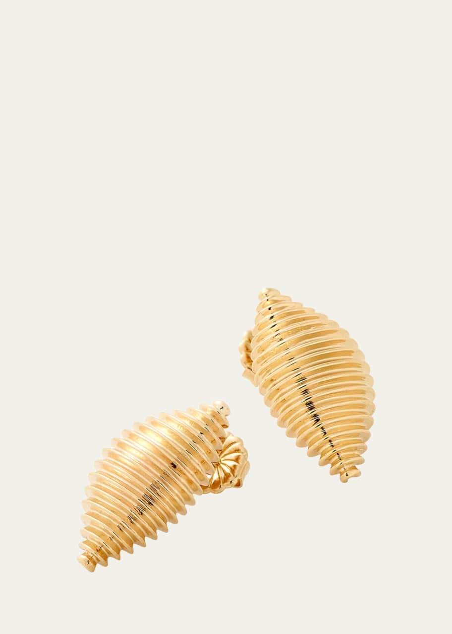 Alison Lou 14K Yellow Gold Large Shell Earrings - Bergdorf Goodman