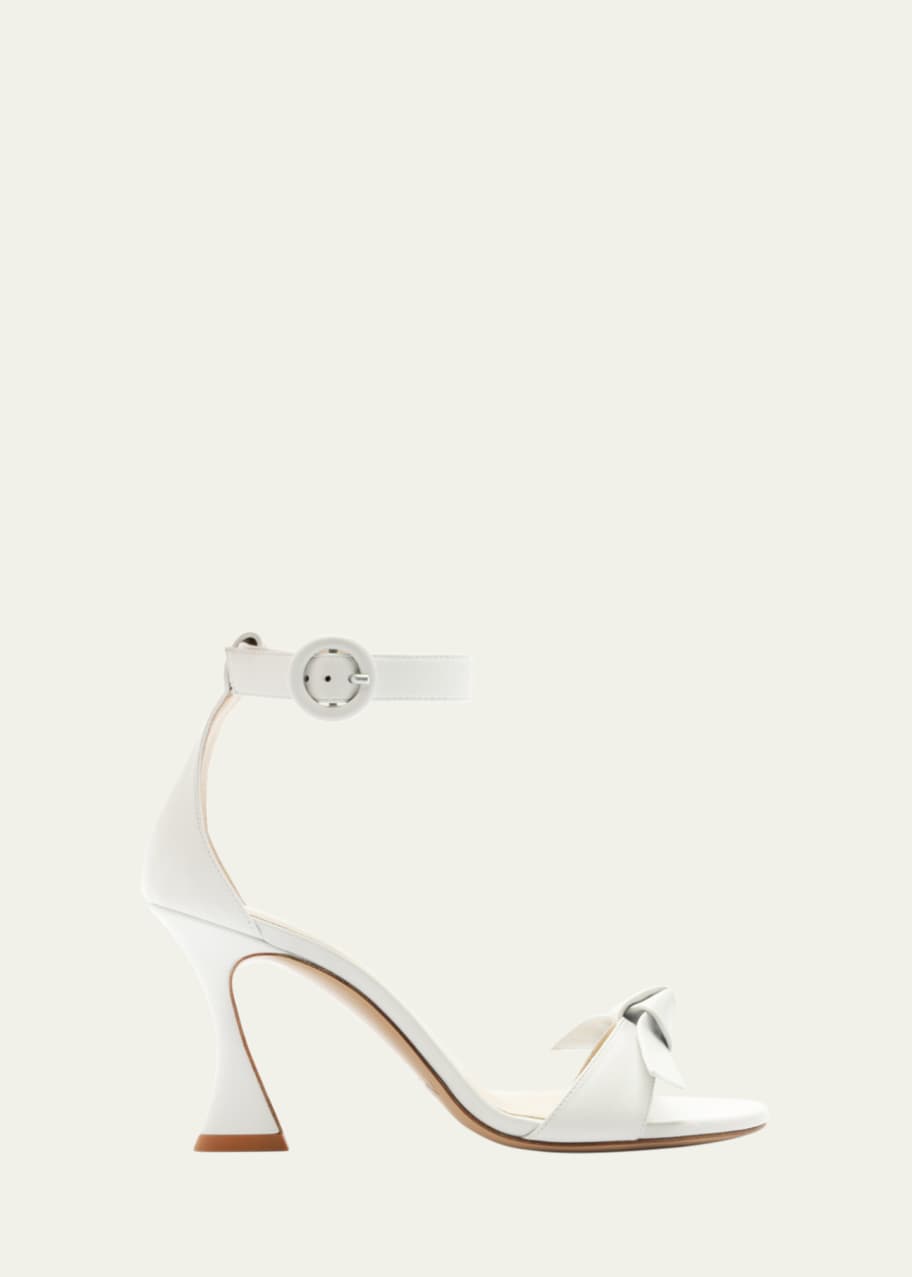 Alexandre Birman Clarita Leather Bow Ankle-Strap Sandals - Bergdorf Goodman