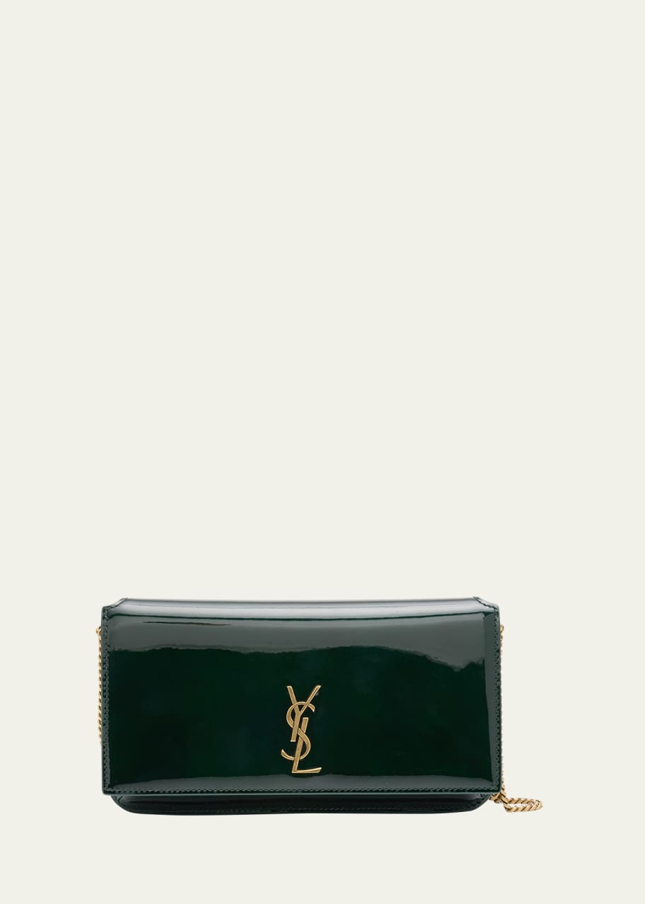 Saint Laurent YSL Phone Holder Crossbody Bag in Patent Leather ...