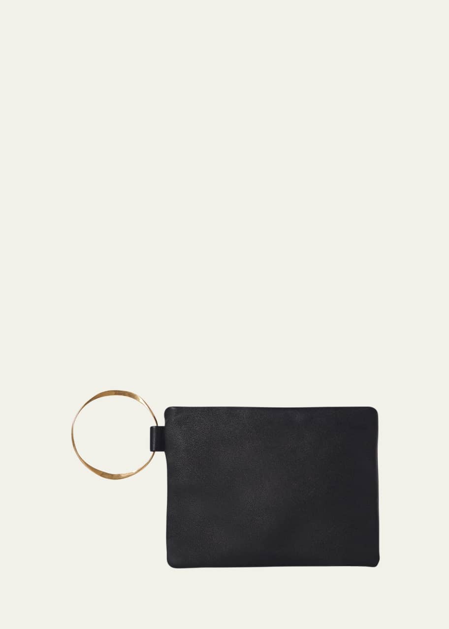 THE ROW Round Bracelet Wristlet in Soft Napa Leather - Bergdorf Goodman