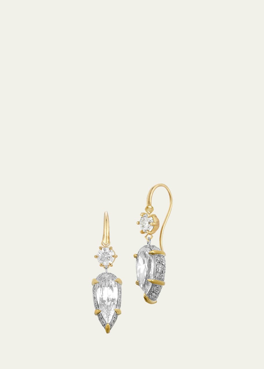 Jade Trau Scarlett Pear Hook Diamond Earrings, One-of-a-Kind - Bergdorf ...