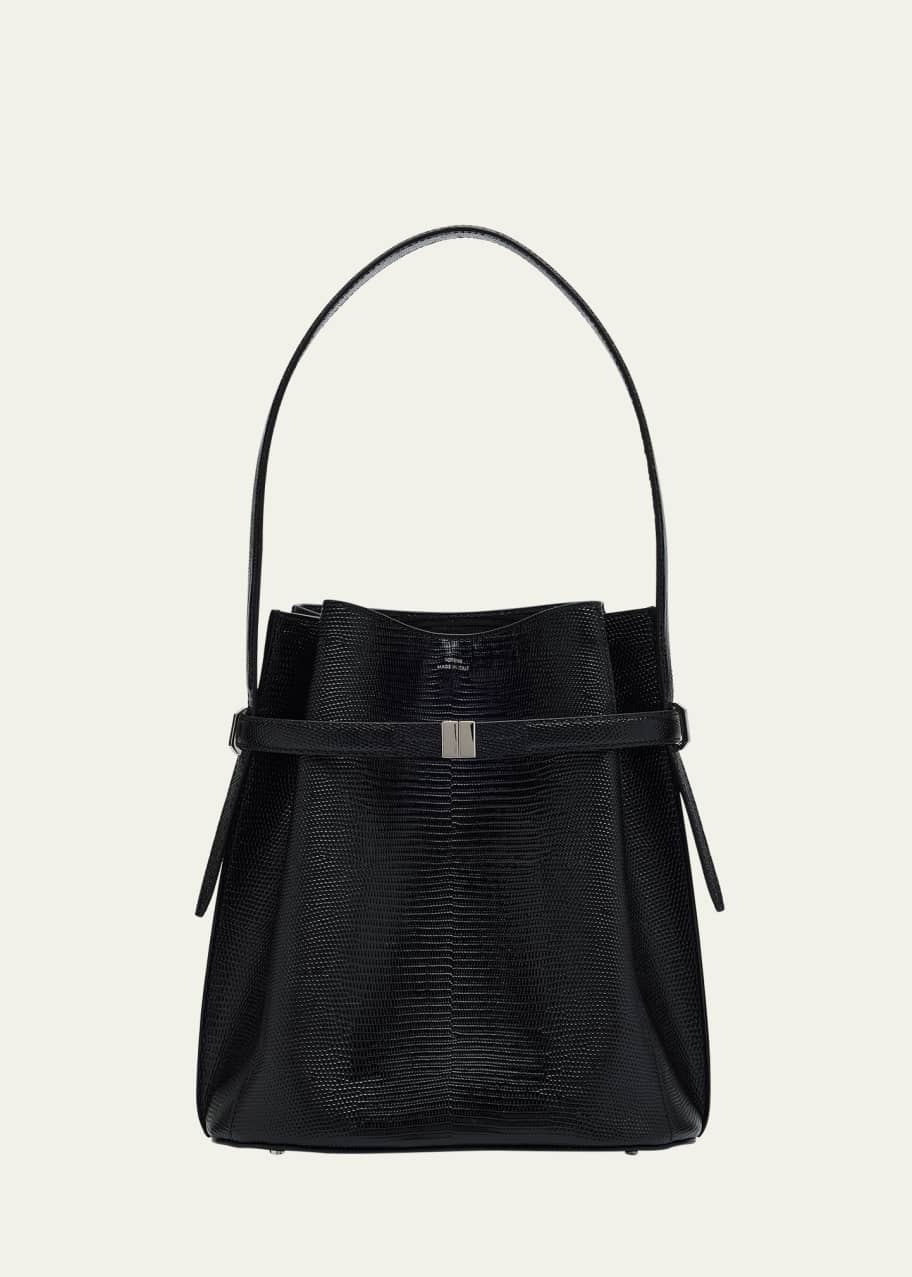 Toteme Belted Lizard-Embossed Leather Bucket Bag - Bergdorf Goodman