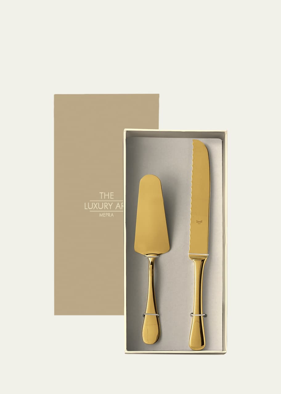 Mepra Brescia 2-Piece Cake Set, Gold - Bergdorf Goodman