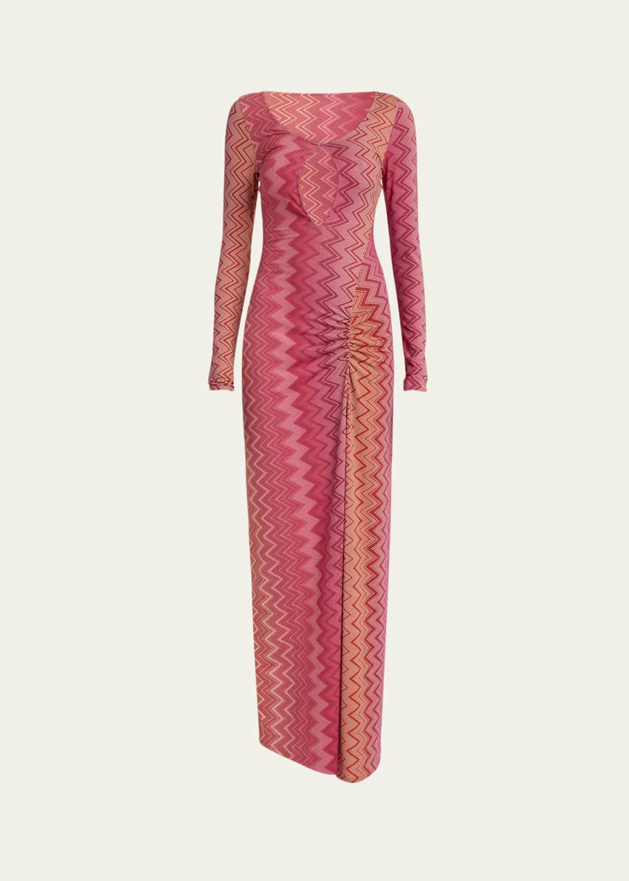 Missoni Chevron Cutout Maxi Dress Coverup - Bergdorf Goodman