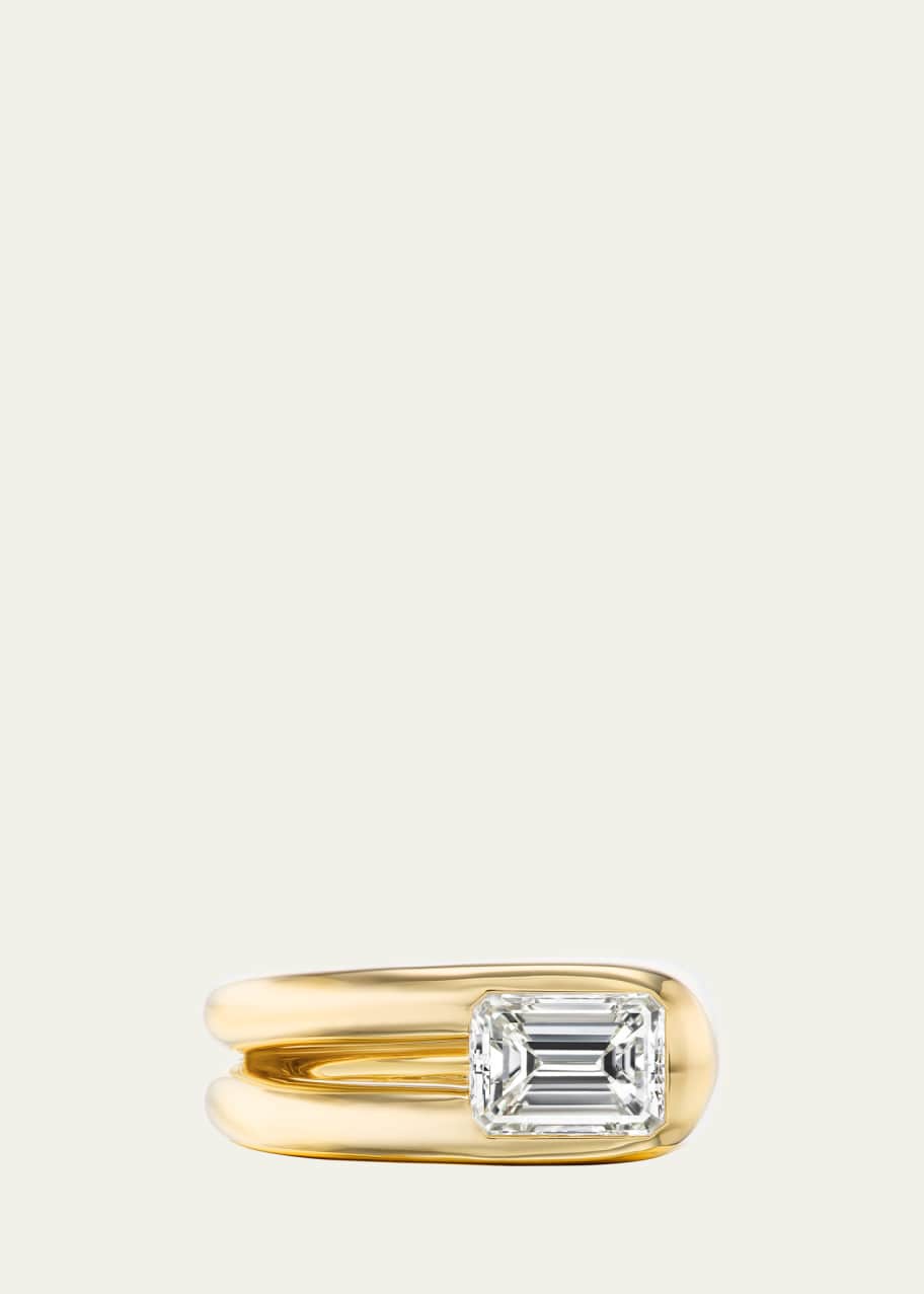 Uniform Object 18K Yellow Gold Major Impact Diamond Statement Ring ...