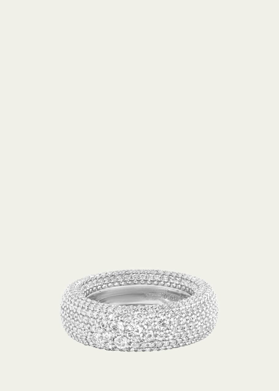Uniform Object Platinum Pave Gauge Statement Ring - Bergdorf Goodman