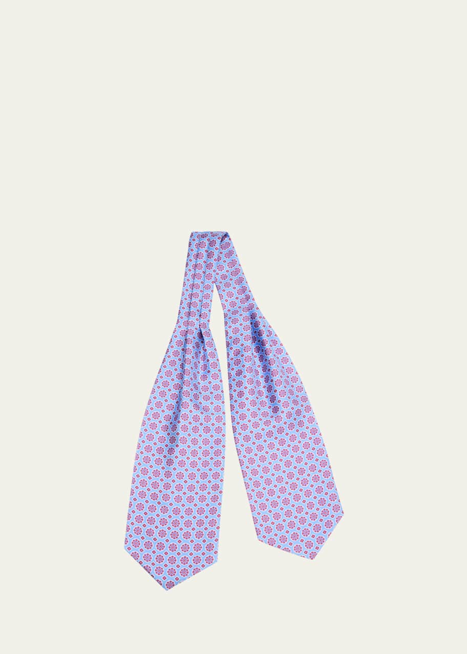 Charvet Men's Medallion-Printed Silk Neck Scarf - Bergdorf Goodman