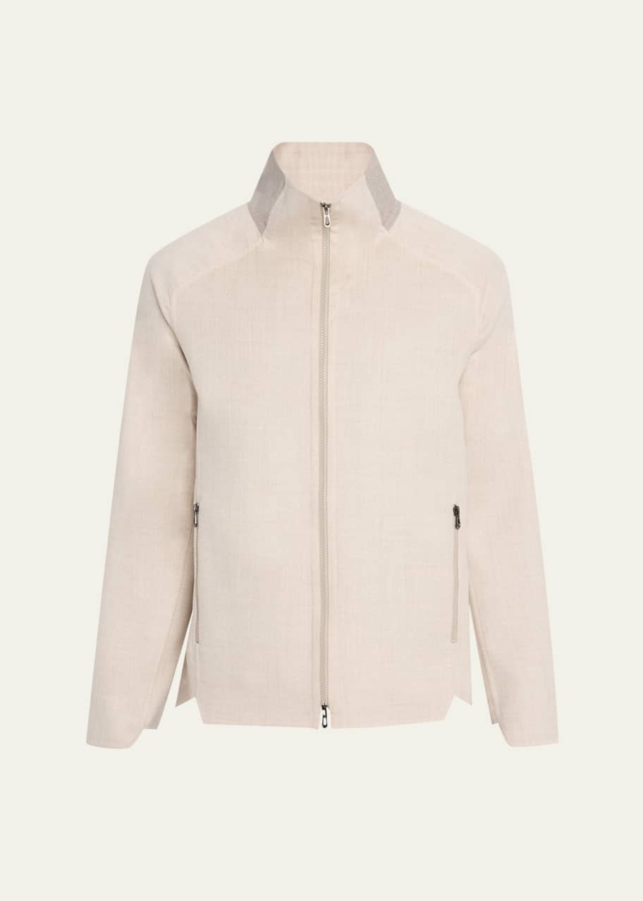 Sease Men's Biker Double Virgin Wool Bomber Jacket - Bergdorf Goodman