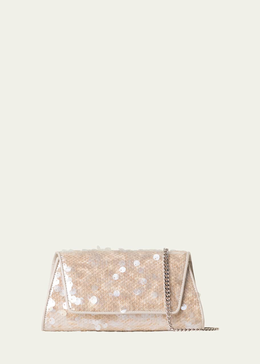 Akris Anouk Mini Sequined Trapezoid Clutch Bag - Bergdorf Goodman
